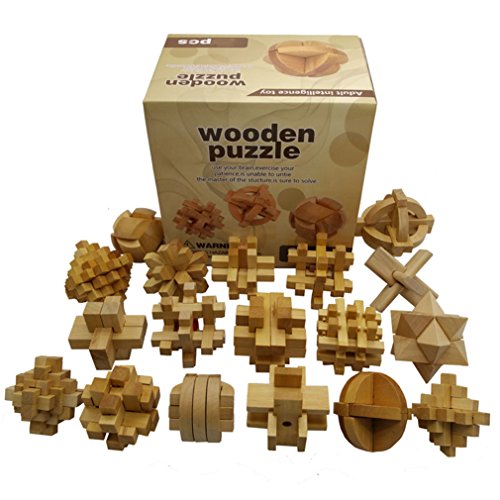Holzsammlung Puzzle in legno, set da 18 rompicapo - Giochi Puzzle